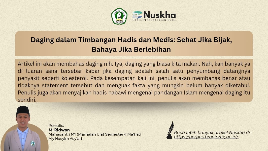 Daging dalam Timbangan Hadis dan Medis: Sehat Jika Bijak, Bahaya Jika ...